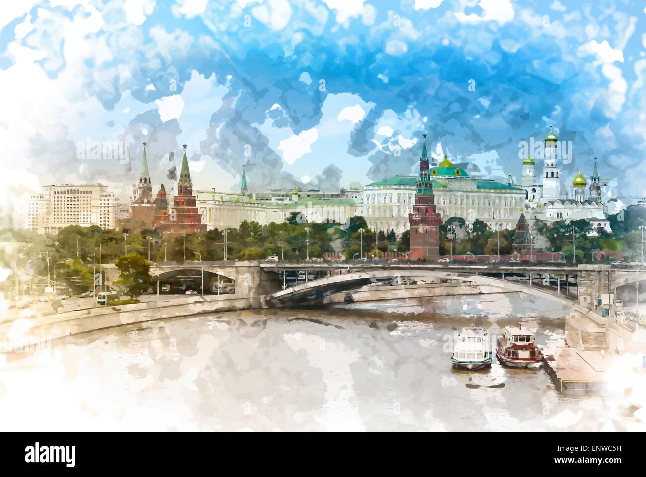 Architectural moscow Stock Vector Images - Alamy