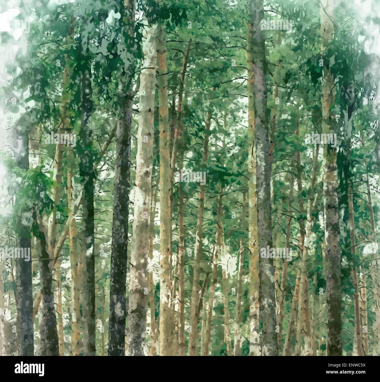 Tree in walkway Stock Vector Images - Alamy