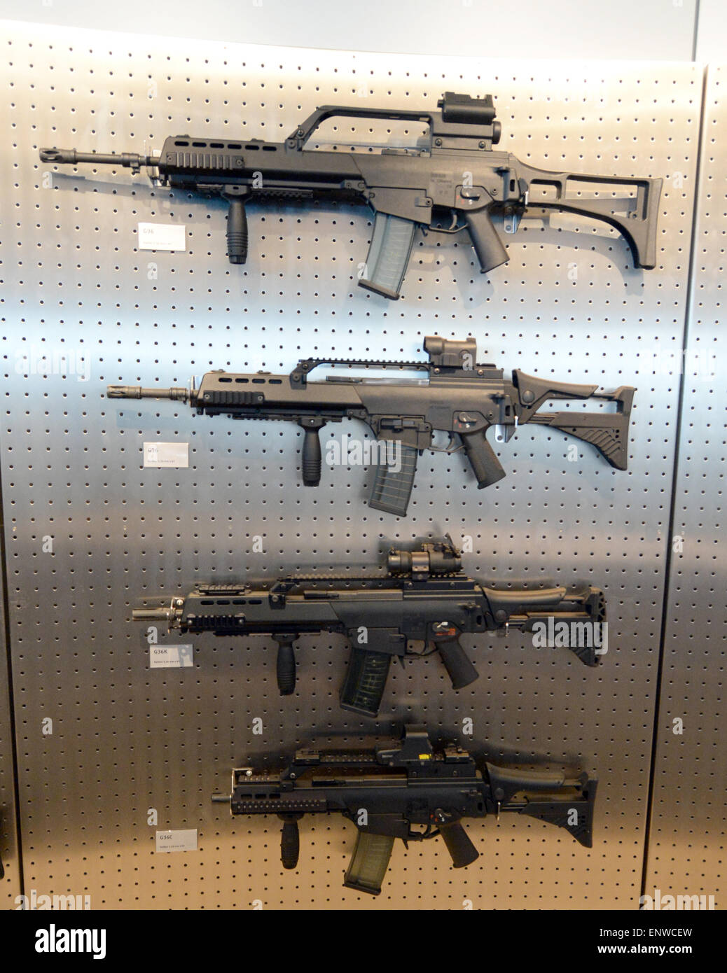 Oberndorf, Germany. 07th May, 2015. Various versions of the G36 assault ...