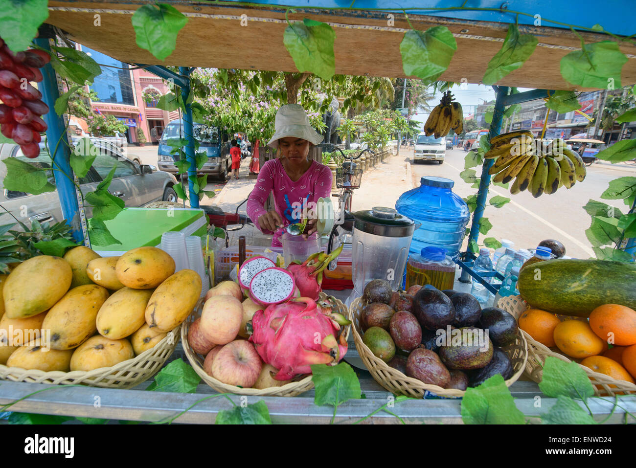 Cambodian fruit market hi-res stock photography and images - Alamy