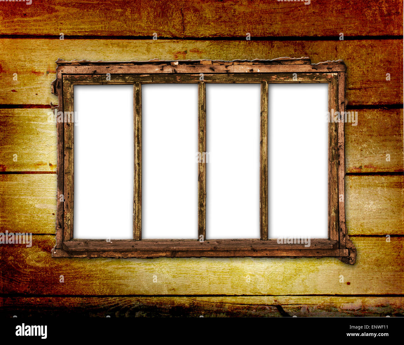Old window on the antique wall with metal nail Stock Photo - Alamy