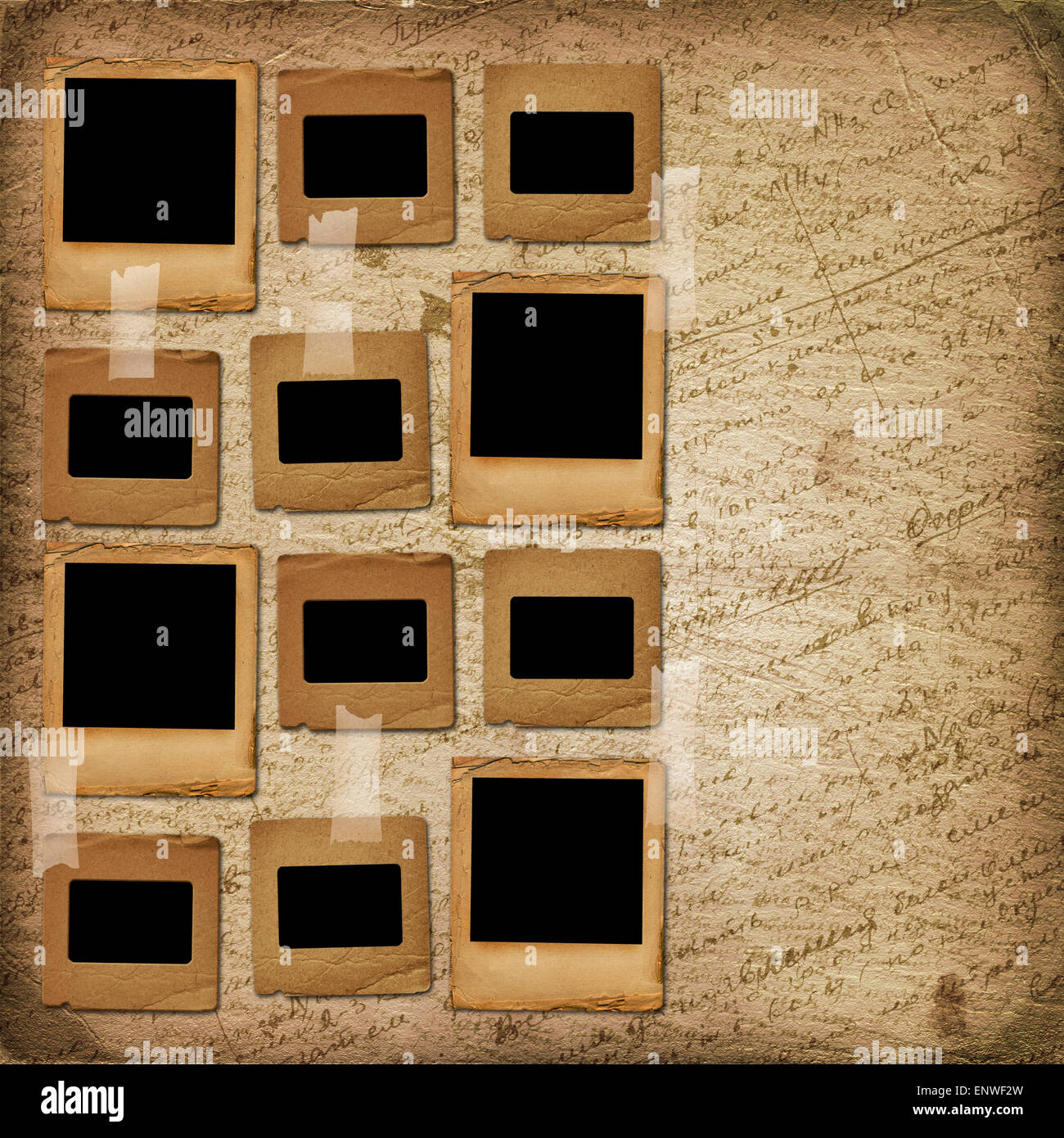 Old grunge slides on the ancient background Stock Photo - Alamy