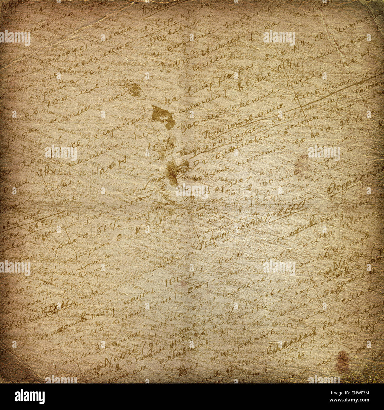 Abstract handwriting on old crumpled hi-res stock photography and ...