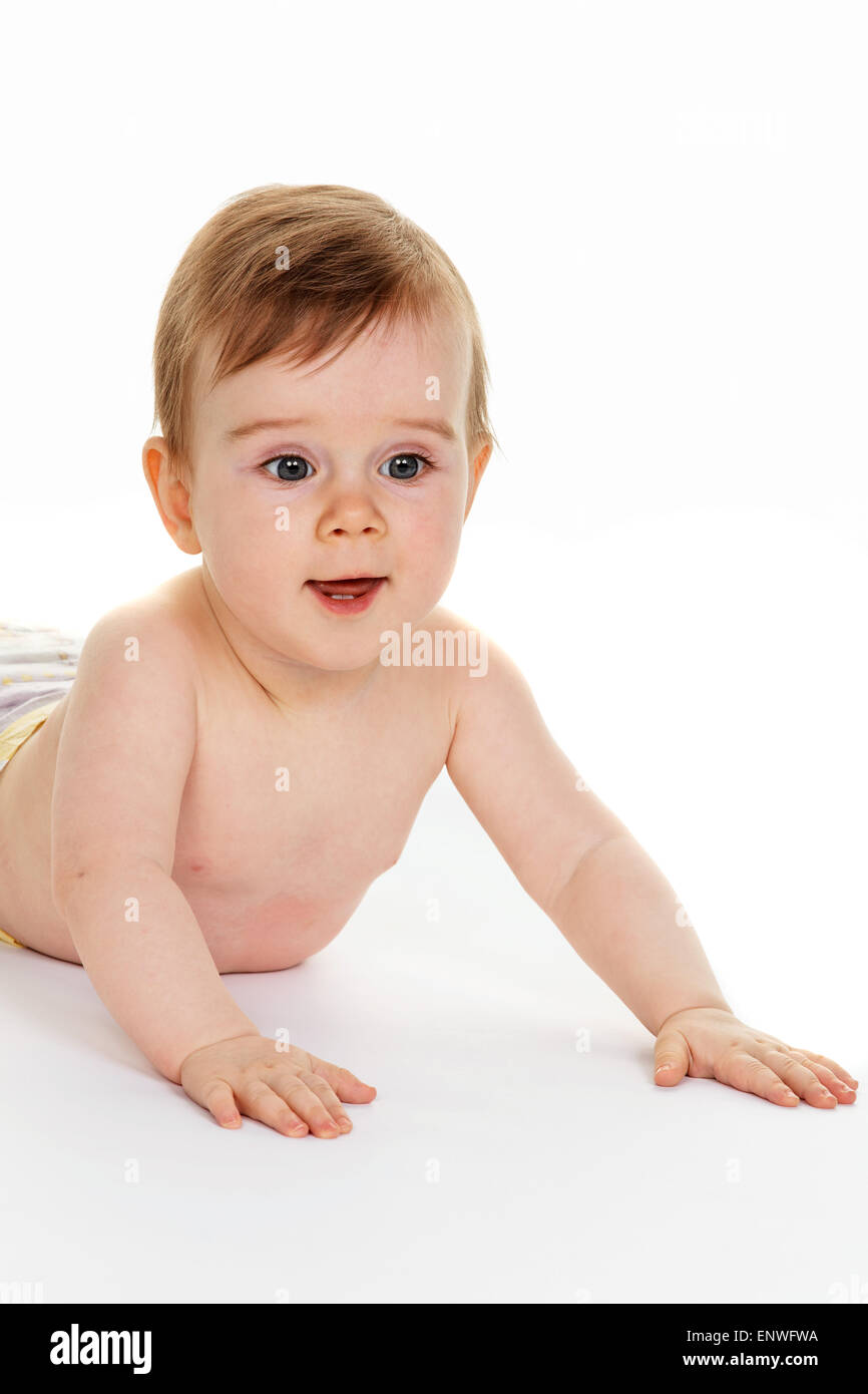 Baby with nappies Stock Photo - Alamy