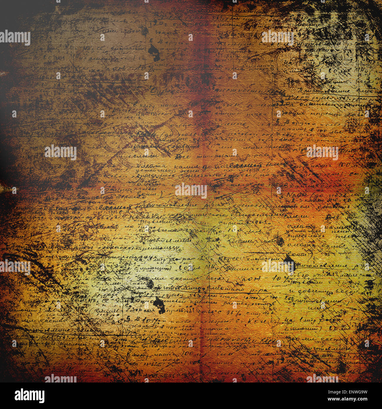 Ancient crumpled abstract background with handwrite text for design ...