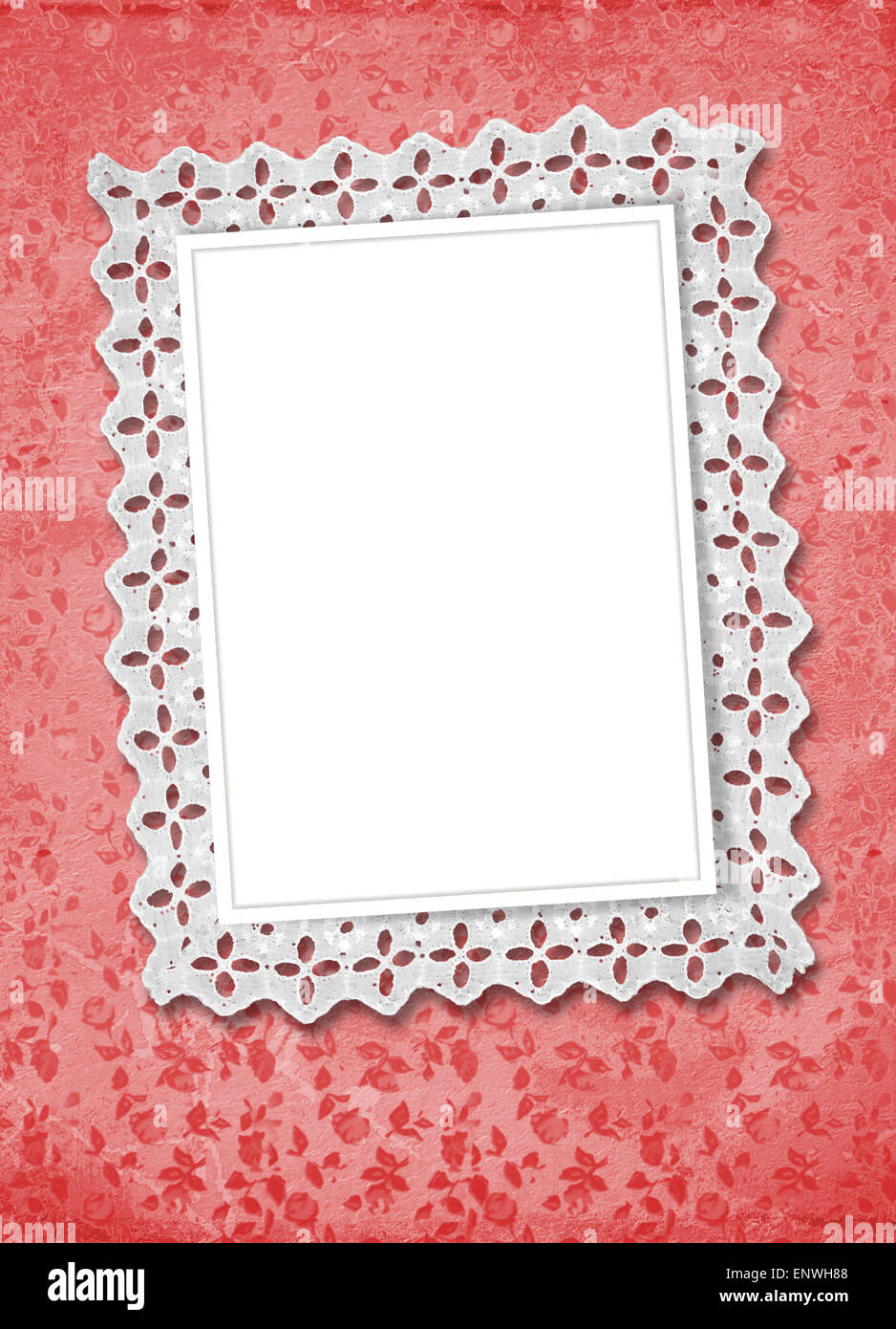 Red abstract background with frame and beautiful lace Stock Photo - Alamy
