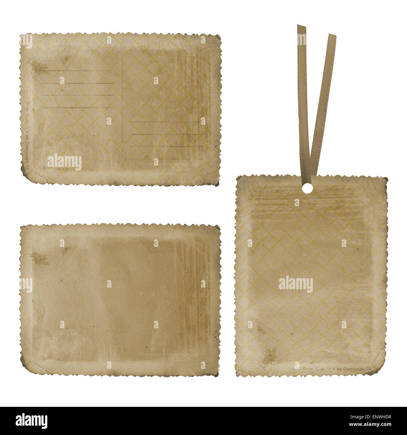 Grunge paper design in scrapbooking style with ribbon Stock Photo - Alamy