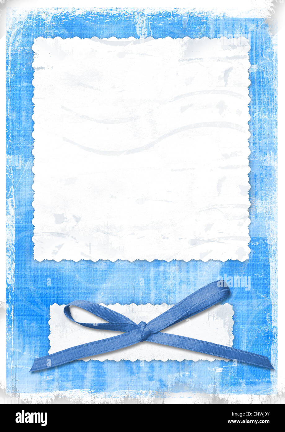 Blue card for greeting in style retro Stock Photo - Alamy