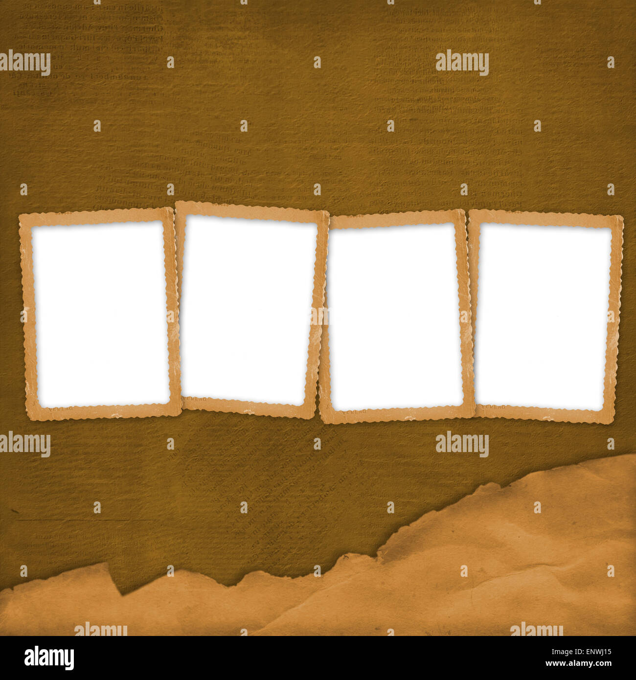 Four brown frames on the abstract background Stock Photo - Alamy