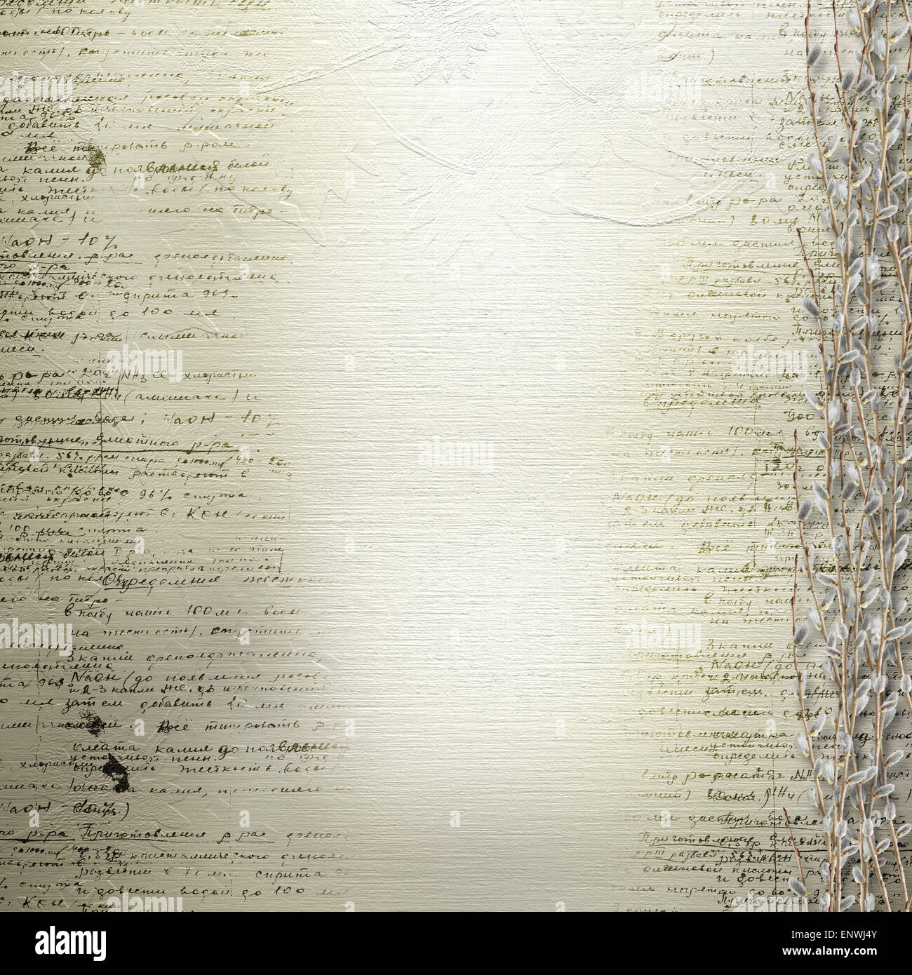 Writing abstract background with bunch of willow Stock Photo - Alamy