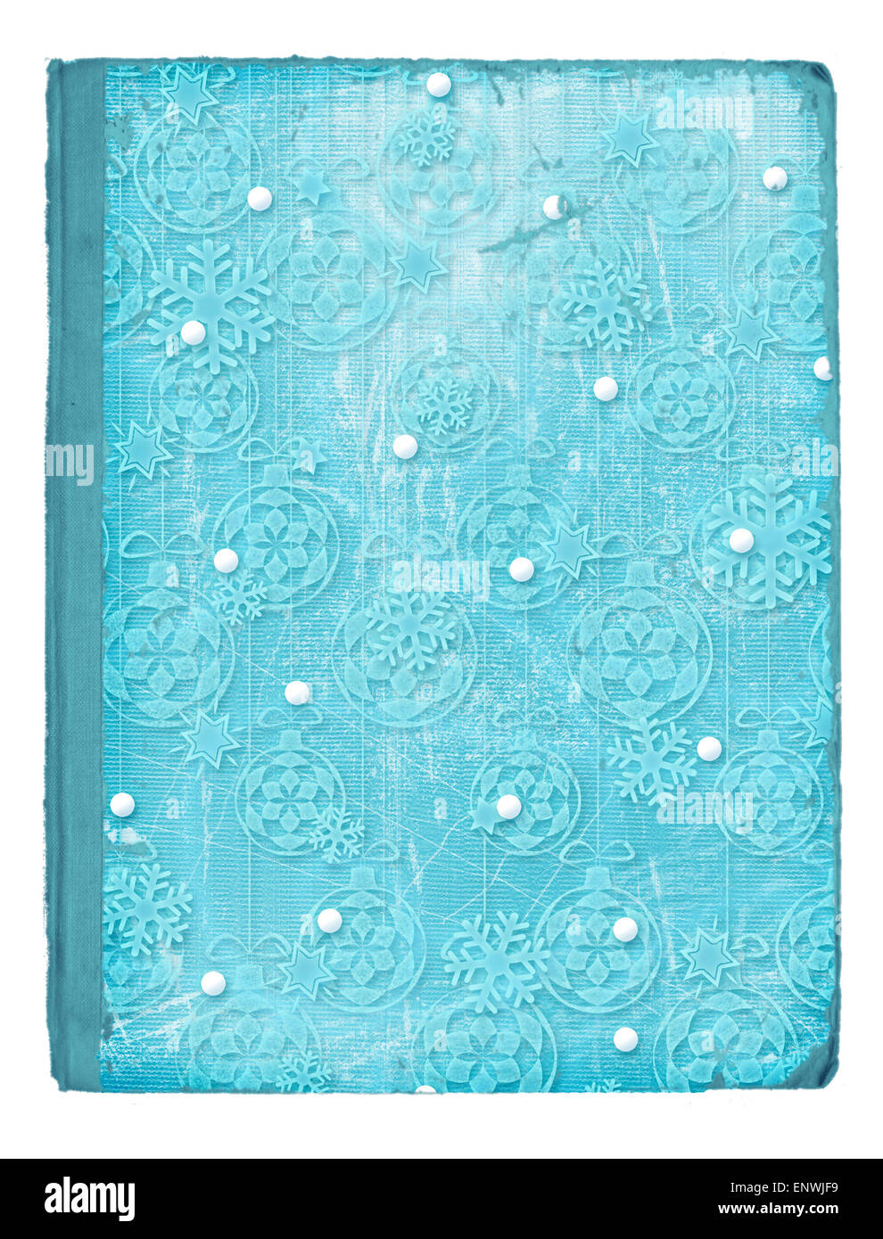 Grunge cover for an book or album with snowflakes and stars Stock Photo ...