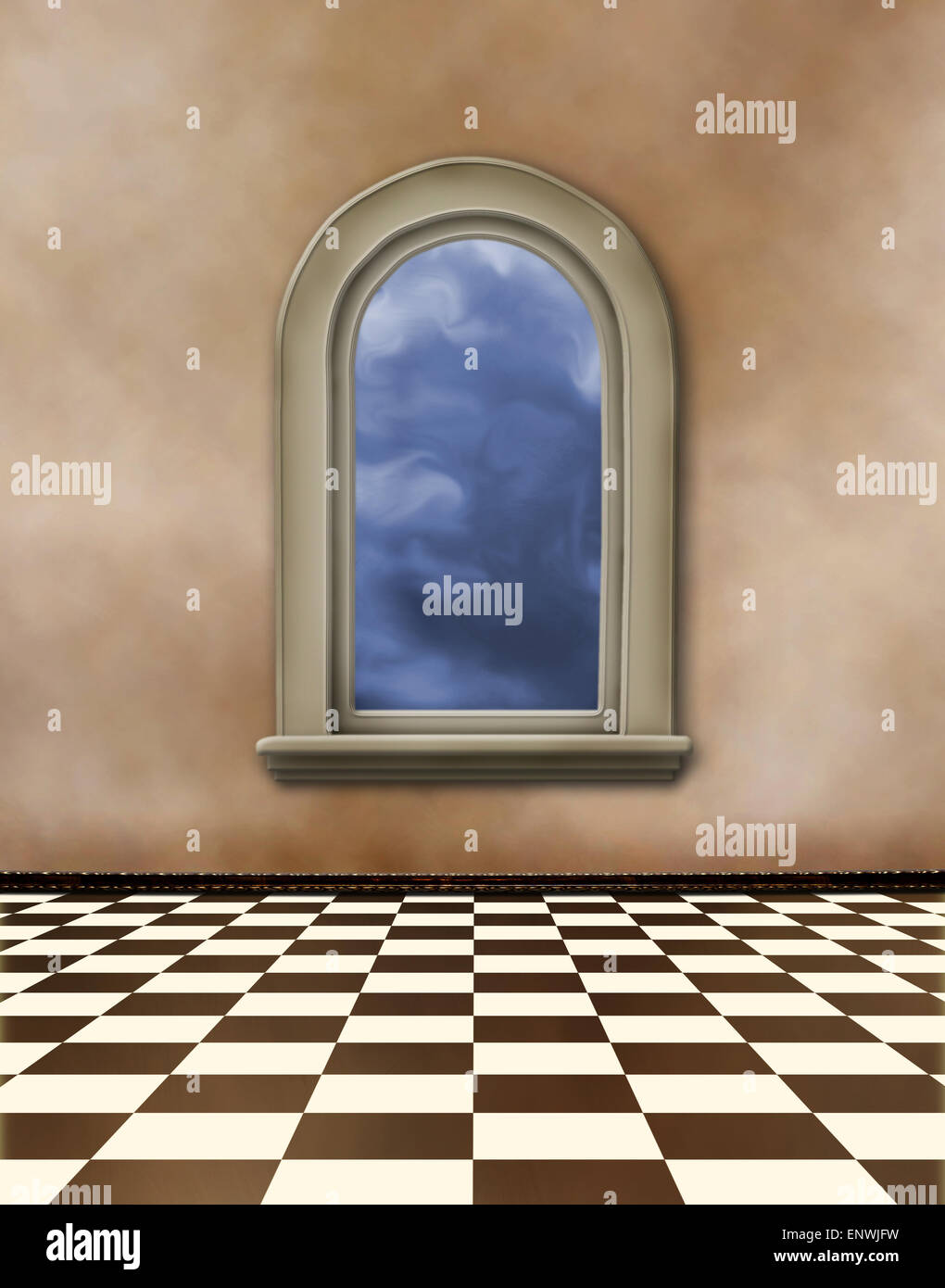 Old room, grunge interior with windows in style baroque Stock Photo - Alamy