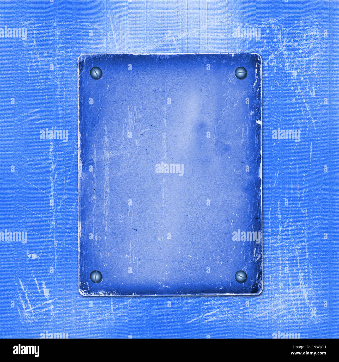 Old paper with rivets on the abstract blue background Stock Photo - Alamy