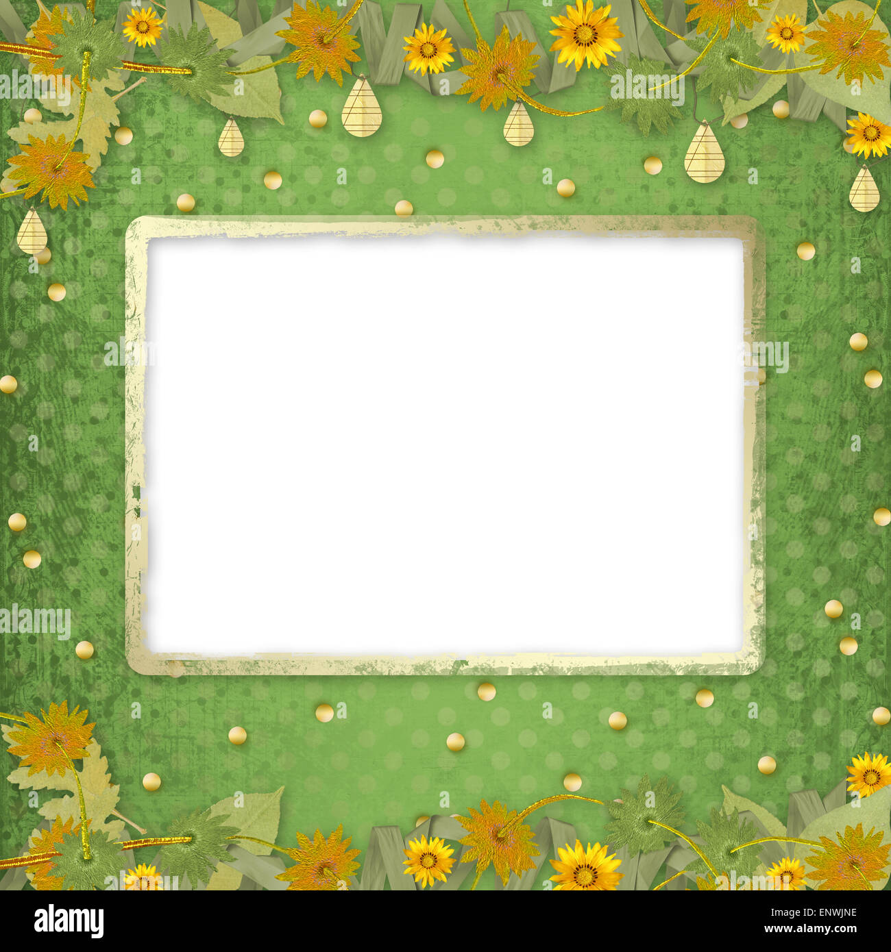 Grunge papers design in scrapbooking style with frame and bunch of ...