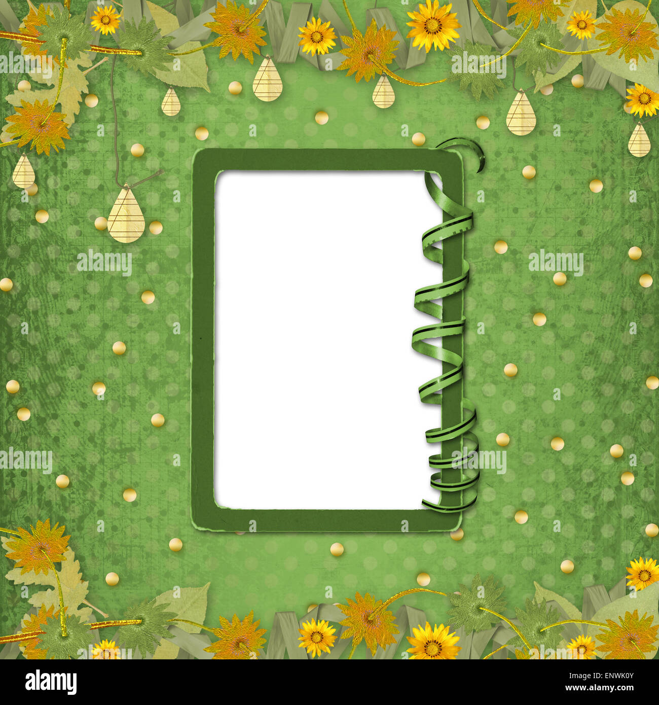 Grunge papers design in scrapbooking style with frame and bunch of ...