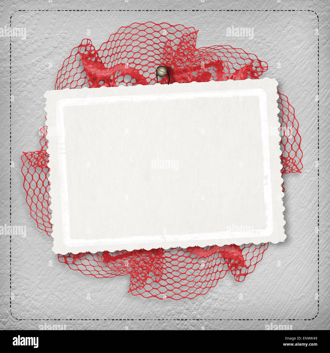 Silver abstract background with card for greeting or congratulation ...