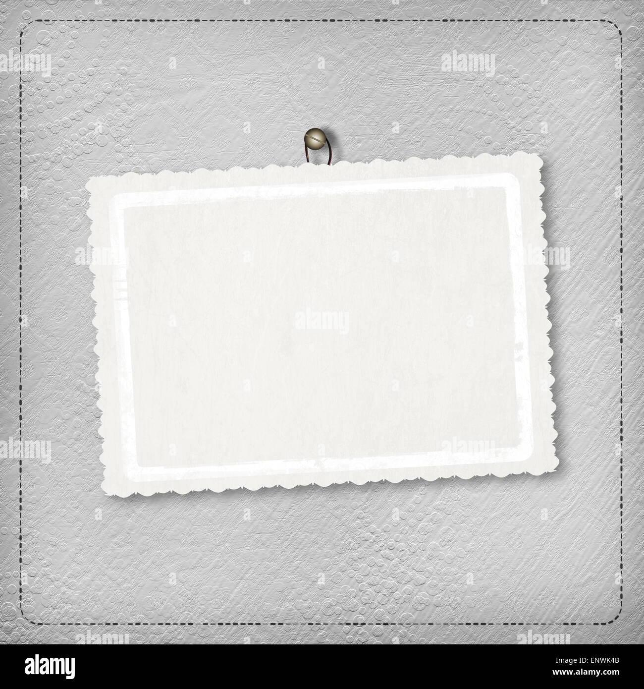 Silver abstract background with card for greeting or congratulation ...