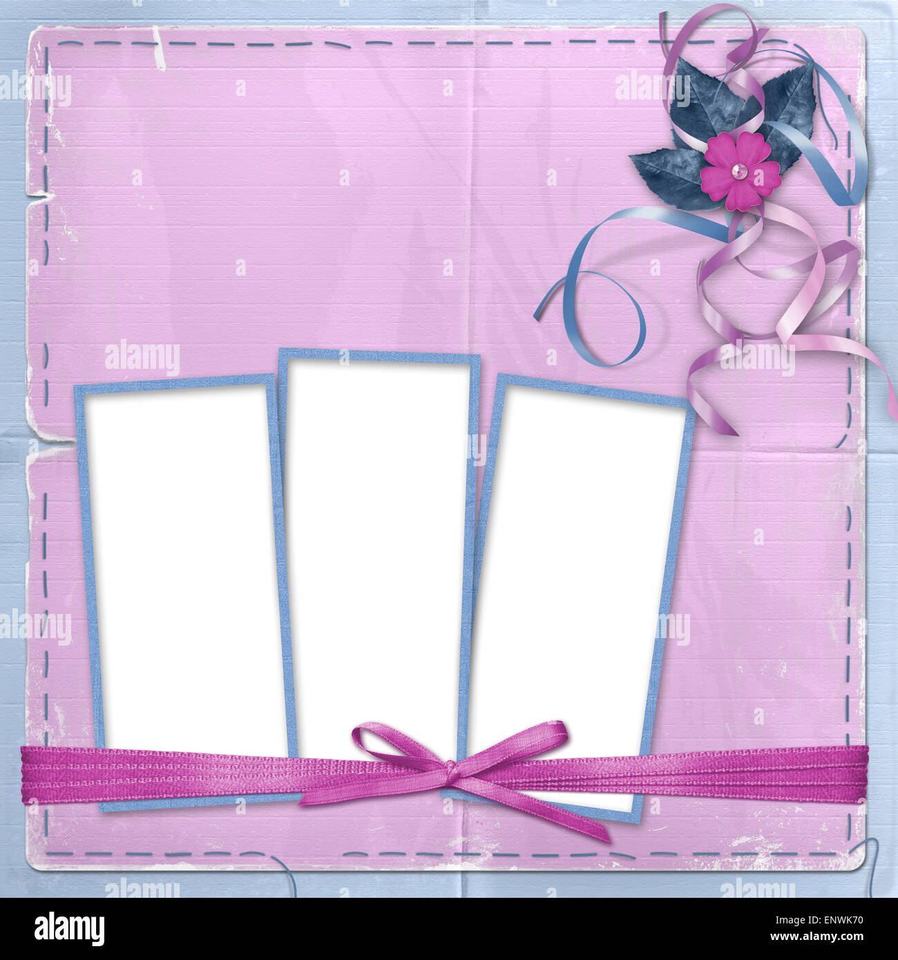 Three frame for photo or greeting on the abstract background Stock ...