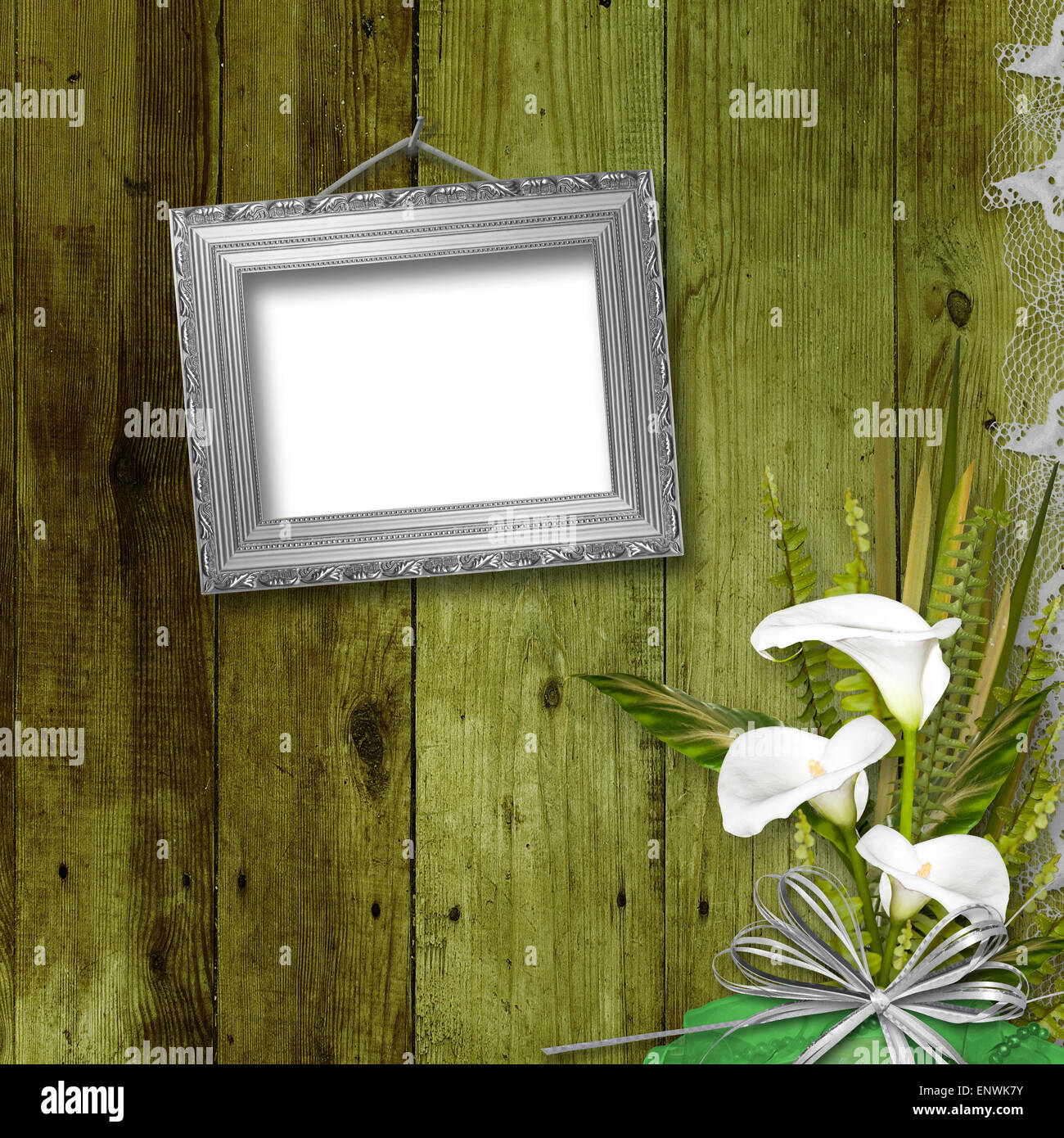 Grunge frame with bunch of flower on the abstract background Stock ...