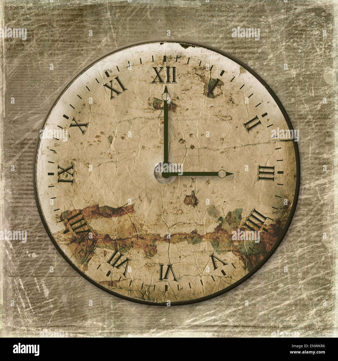 Antique clock face on the abstract background Stock Photo - Alamy