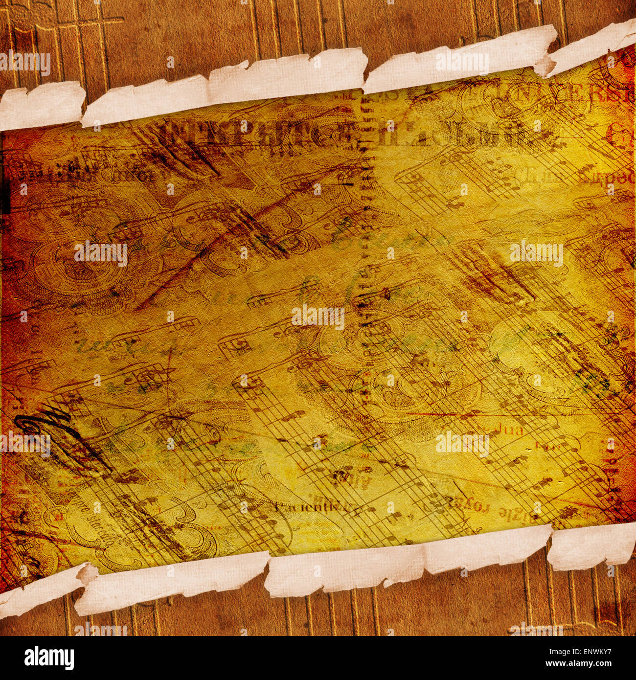 Abstract ancient background with letters and notes in Victorian style ...