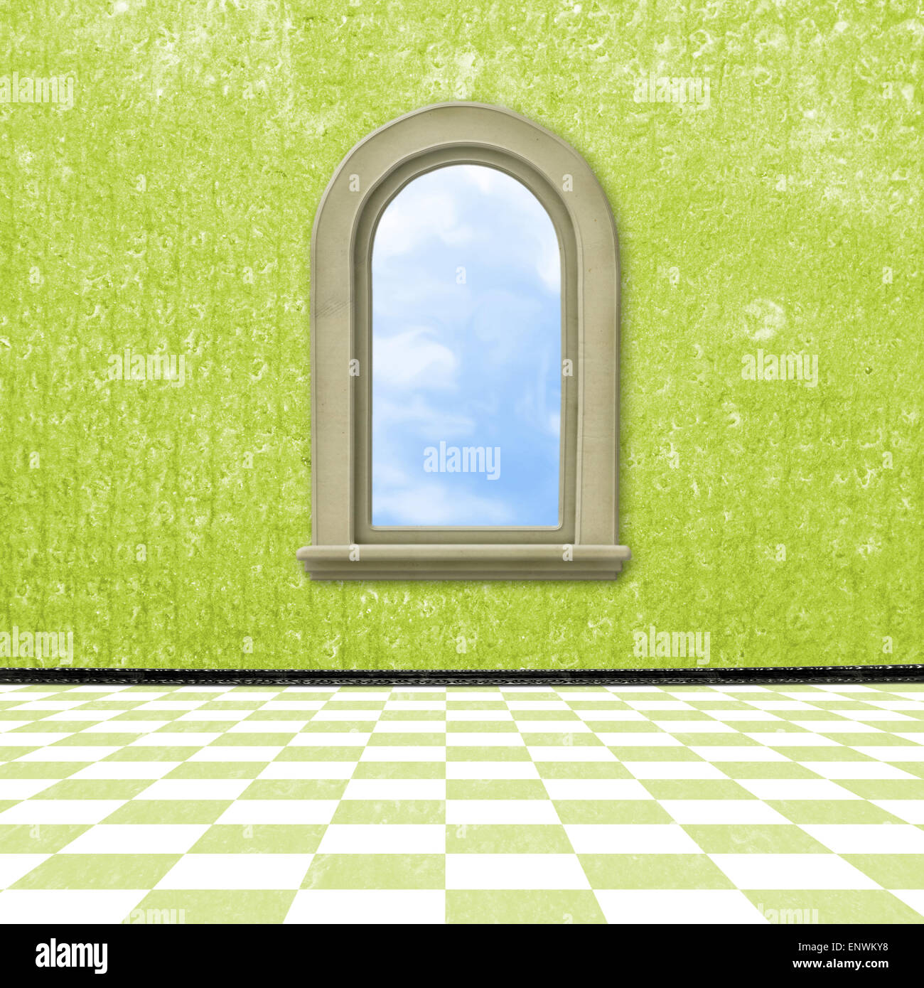 Old room, grunge interior with window in style baroque Stock Photo - Alamy