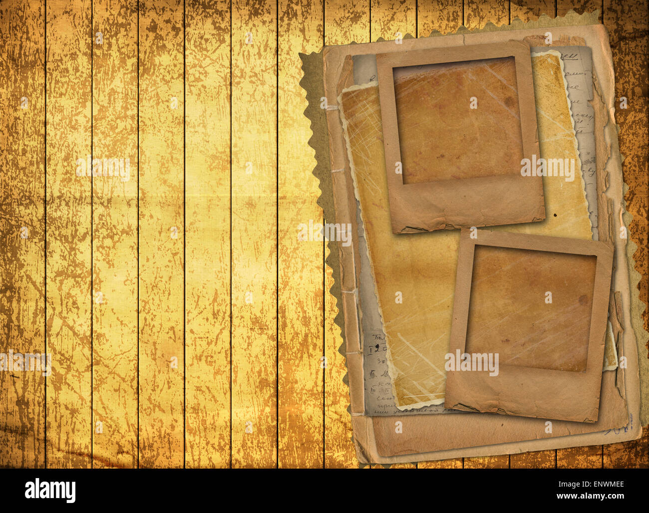 Old grunge paper slides on the ancient background Stock Photo - Alamy