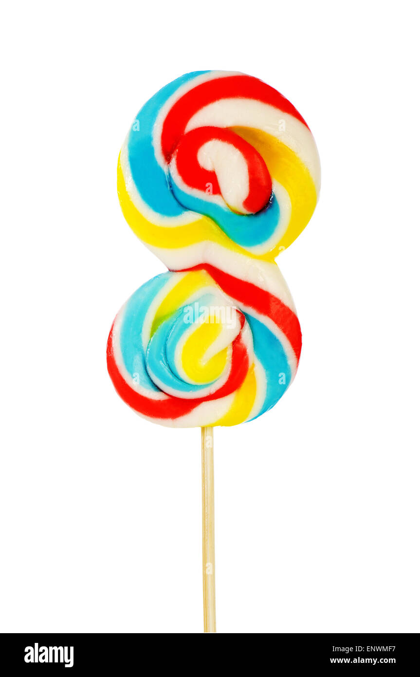 Colourful lollipop isolated on the white background Stock Photo - Alamy