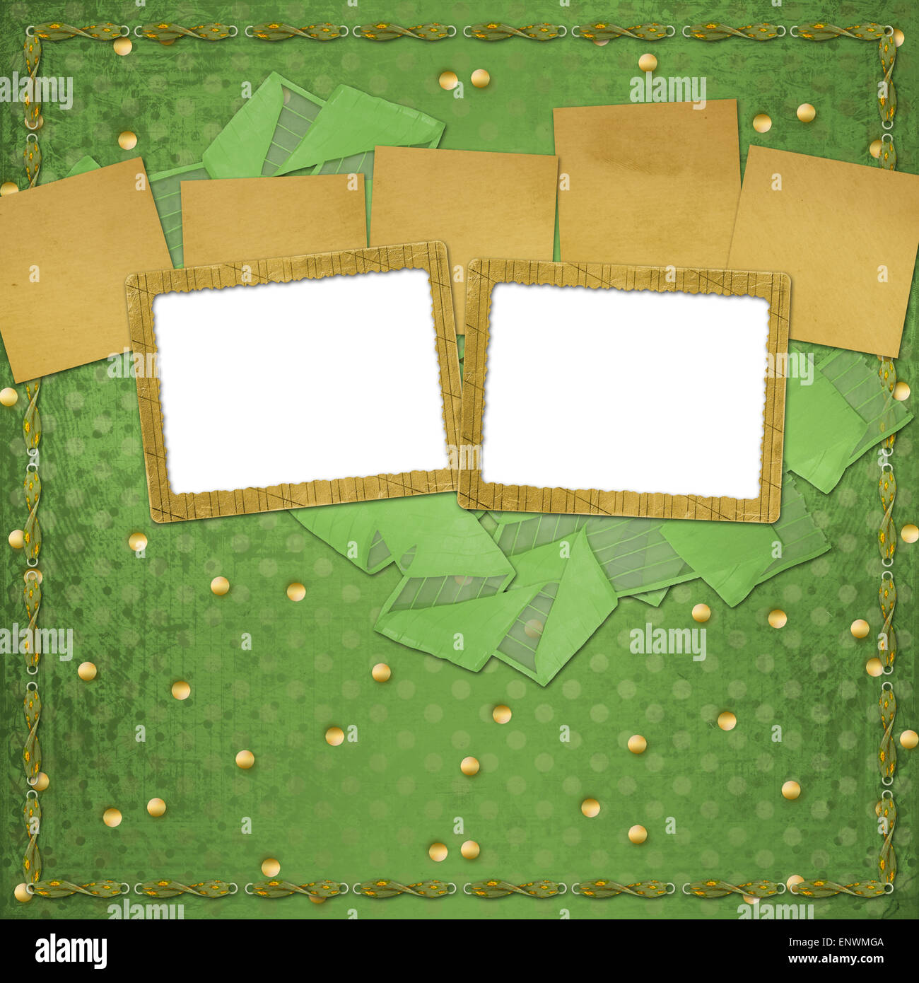 Grunge papers design in scrapbooking style with frame Stock Photo - Alamy
