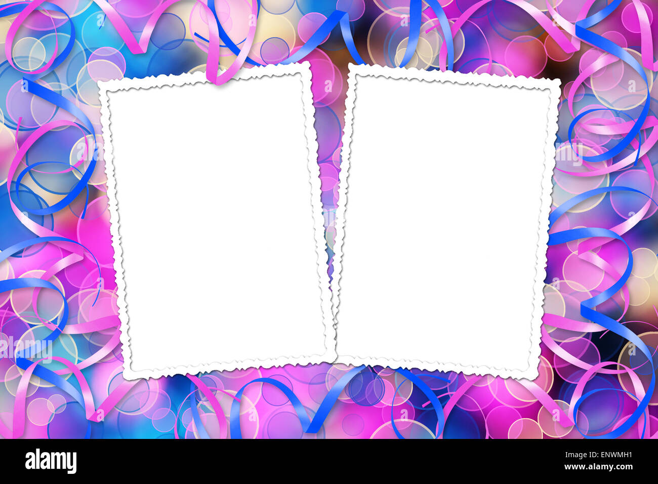 Frames on the abstract multicolored background with blur bokeh for ...