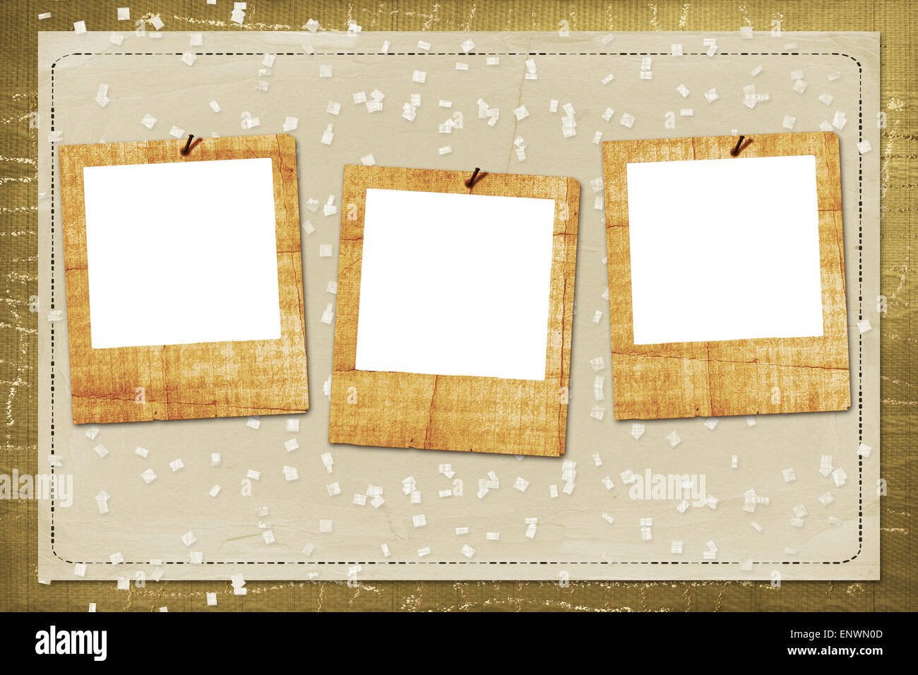 Old grunge paper slides on the ancient background Stock Photo - Alamy