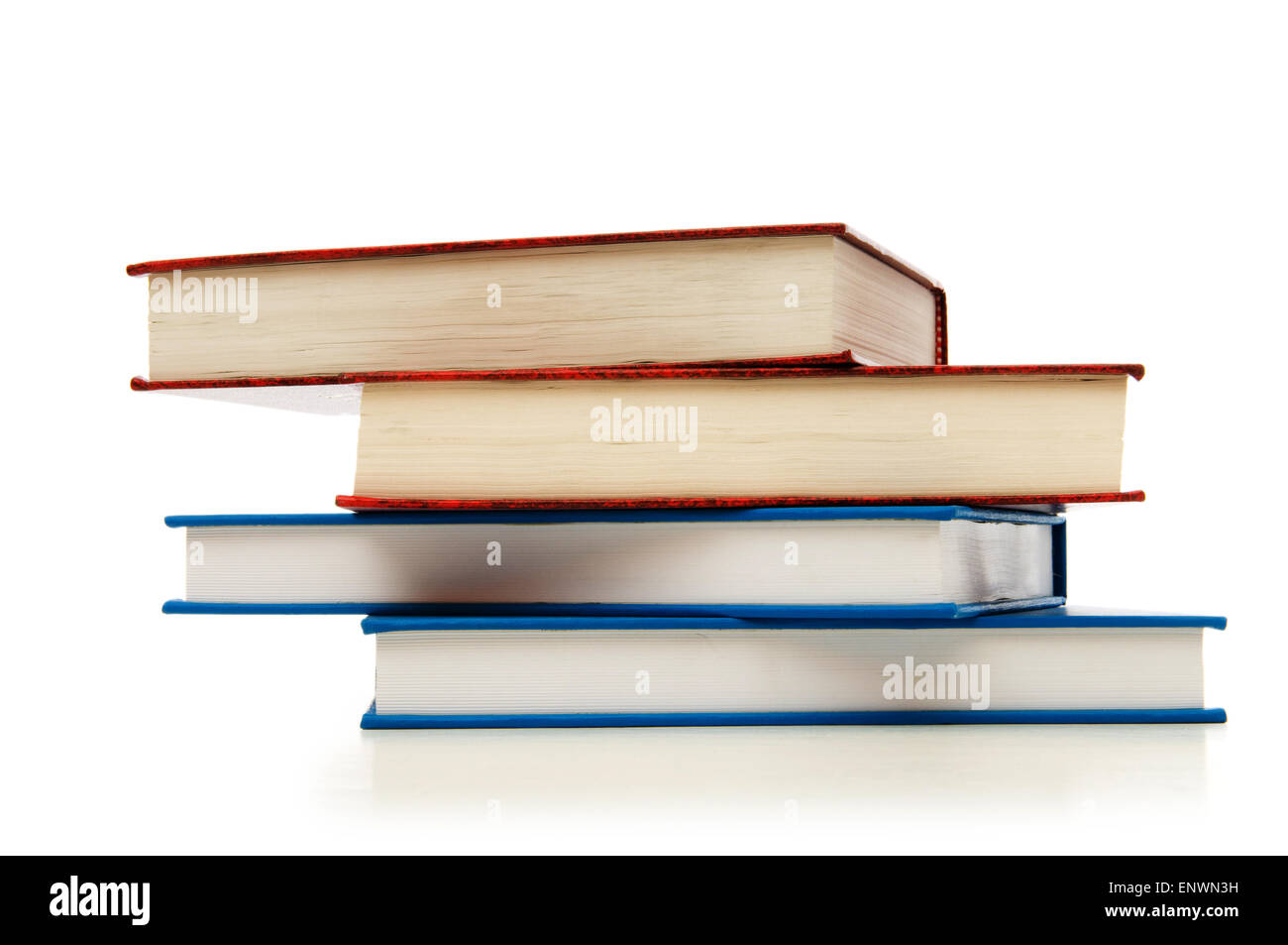 Stack of books isolated on the white background Stock Photo - Alamy
