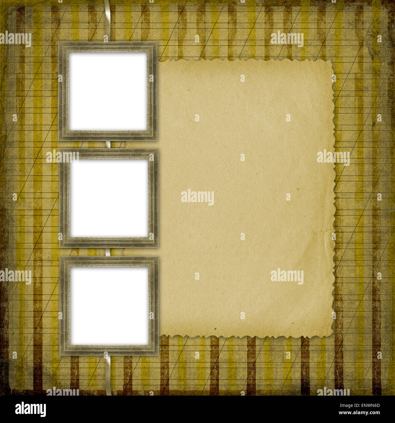 Vintage frameworks for images or photos on the grunge wall Stock Photo ...