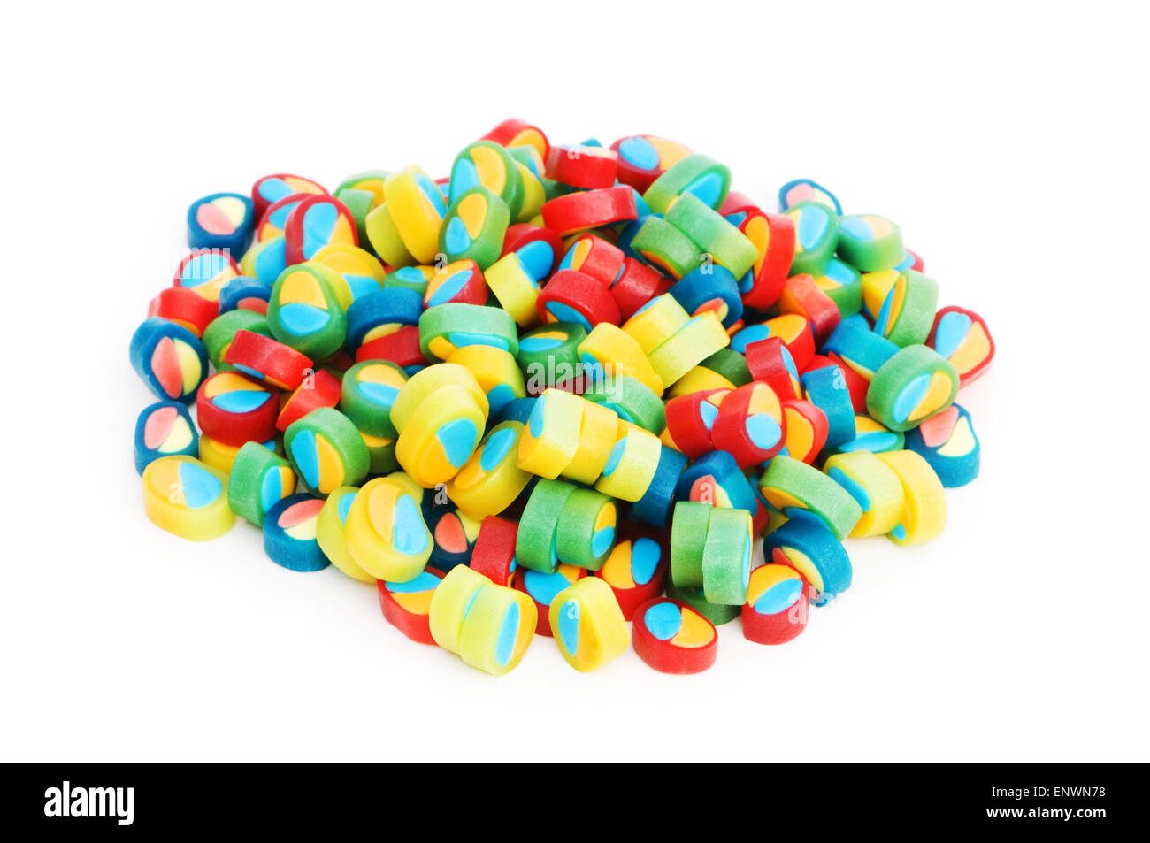 Colourful sweets isolated on the white background Stock Photo - Alamy