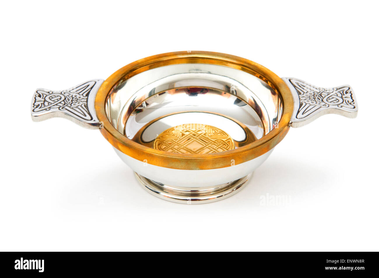 Scottish quaich isolated on the white background Stock Photo - Alamy