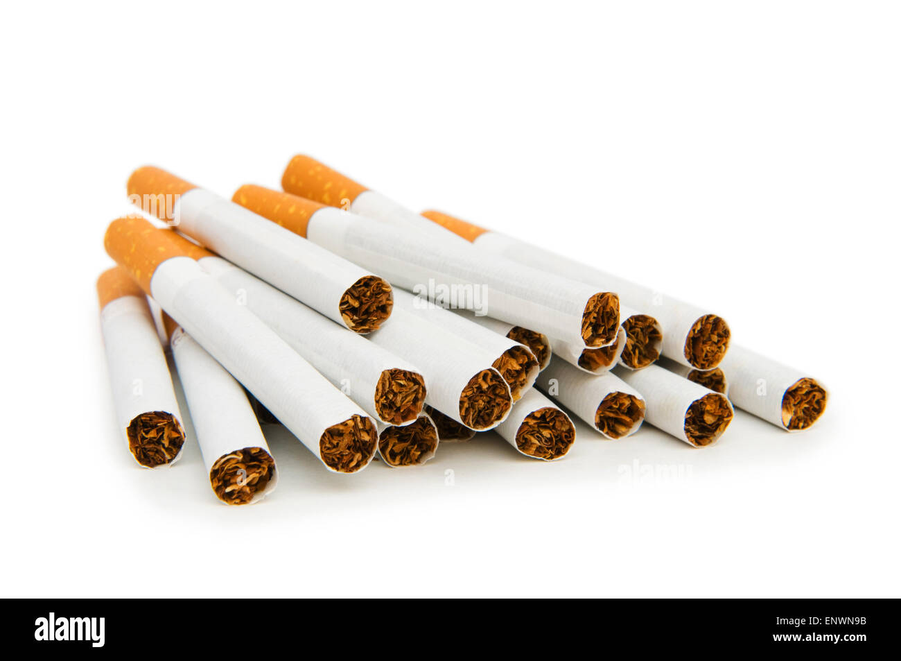 Smoking cigarettes isolated on the white background Stock Photo - Alamy