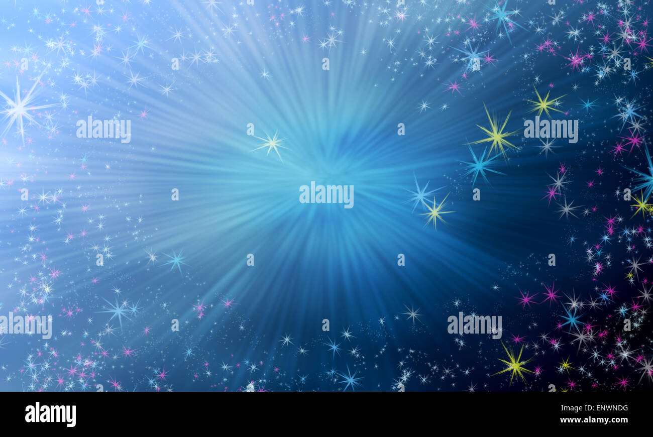 Magic background with sky gradient and flying shining stars Stock Photo ...