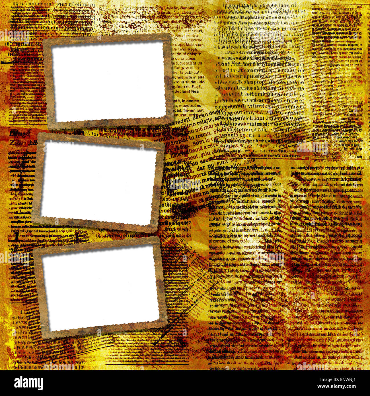 Grunge frames for album the newspaper background Stock Photo - Alamy