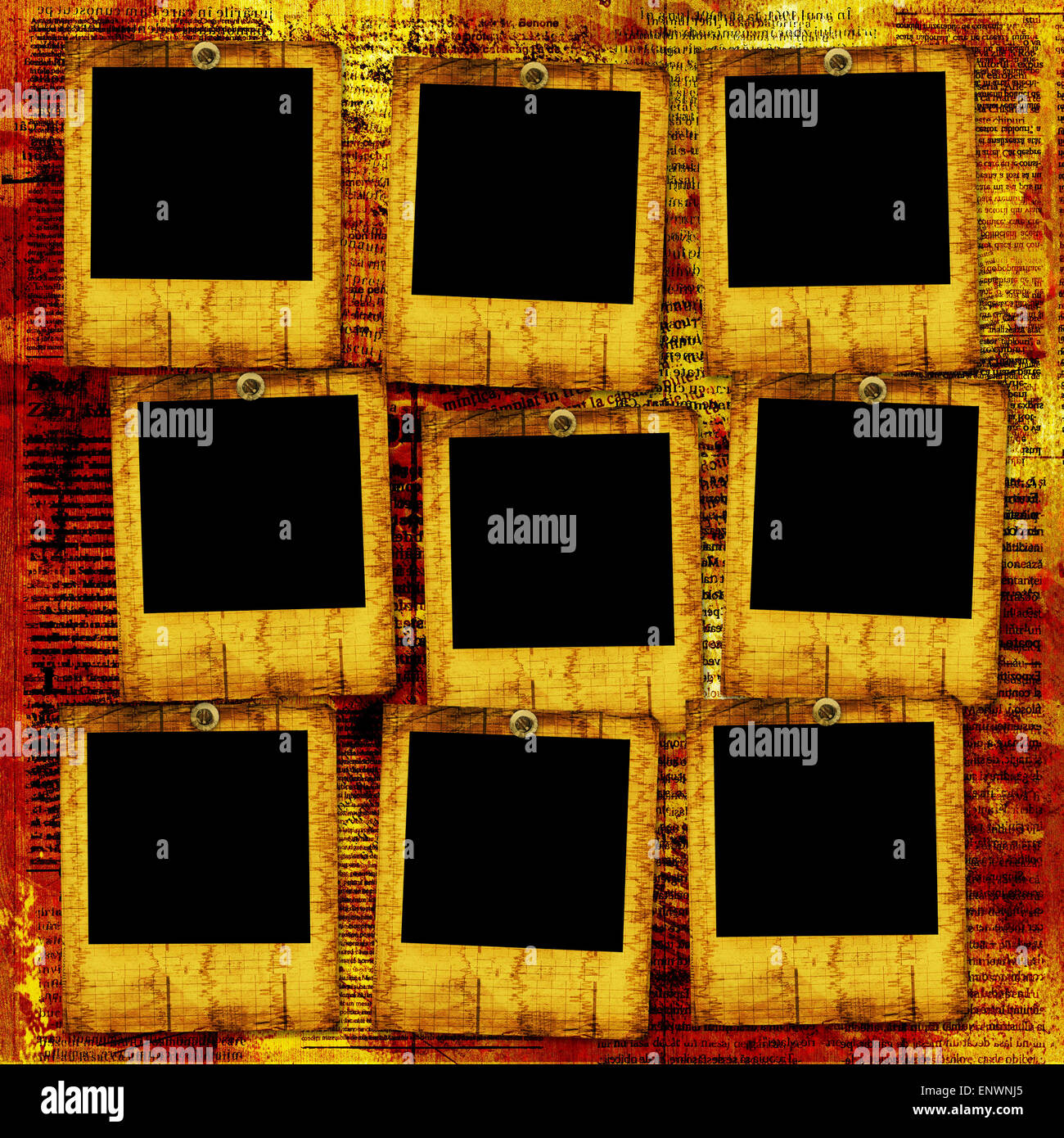 Old grunge paper slides on the ancient background Stock Photo - Alamy