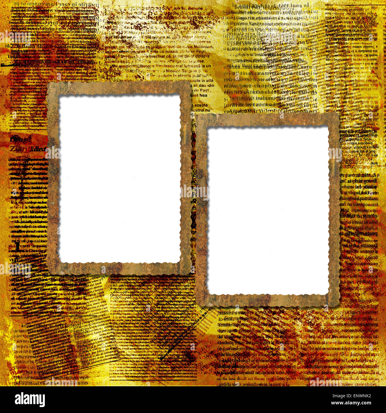 Grunge frames for album the newspaper background Stock Photo - Alamy