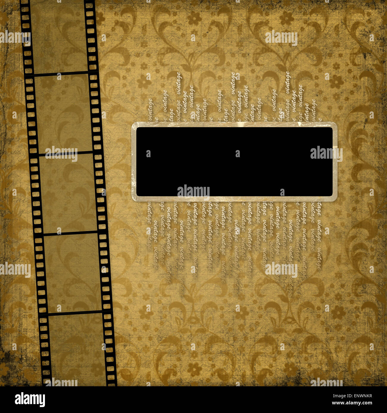 Old paper with ancient ornament and filmstrip Stock Photo - Alamy