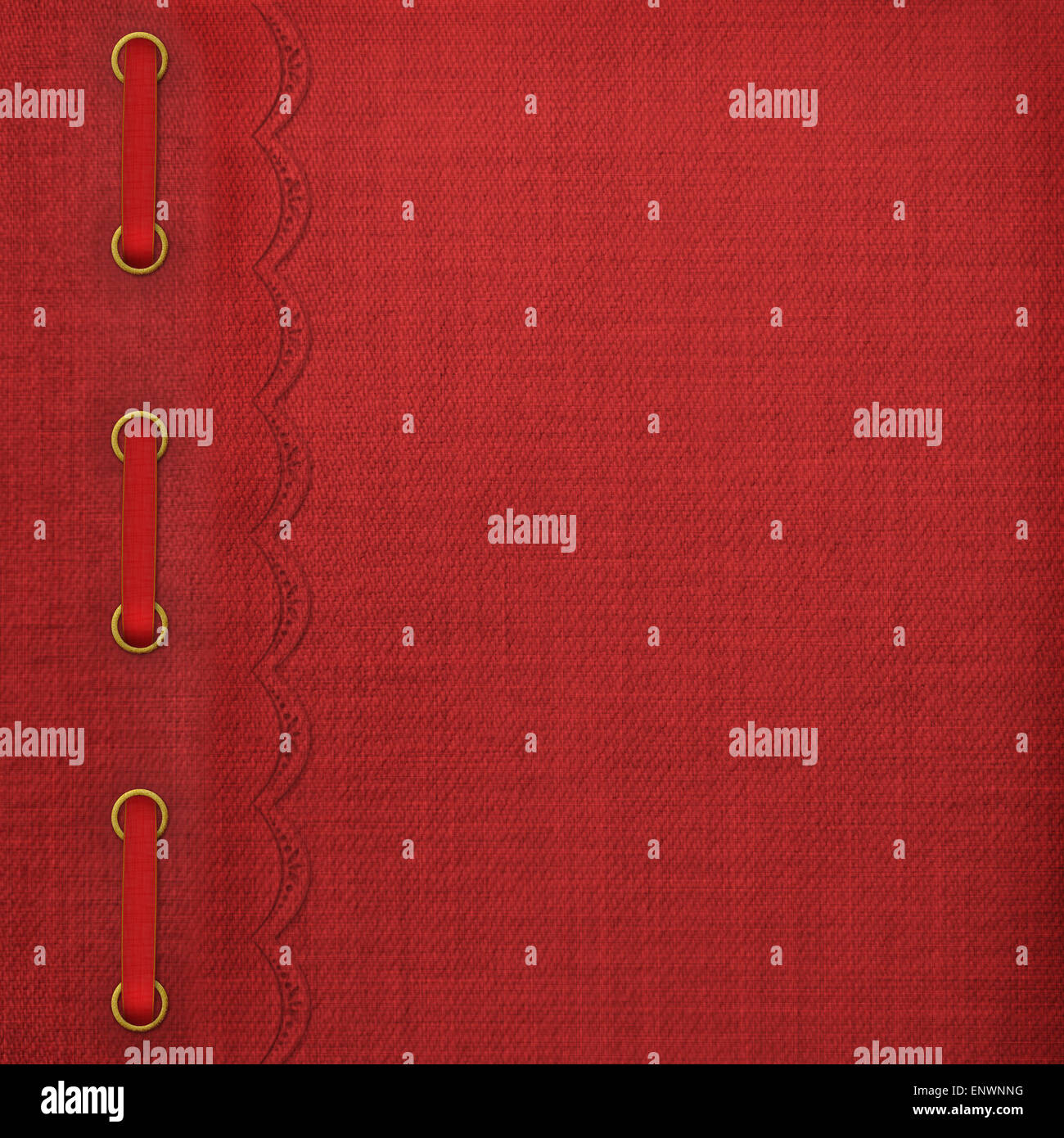 Cover for album with gold clip and braid Stock Photo - Alamy