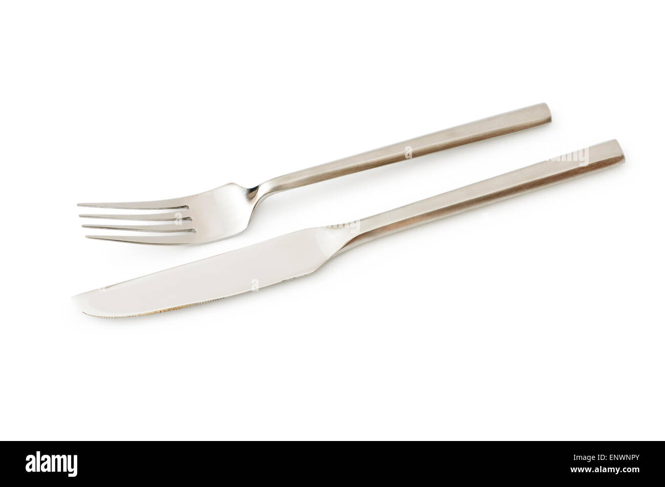 Table utensils isolated on the white background Stock Photo - Alamy