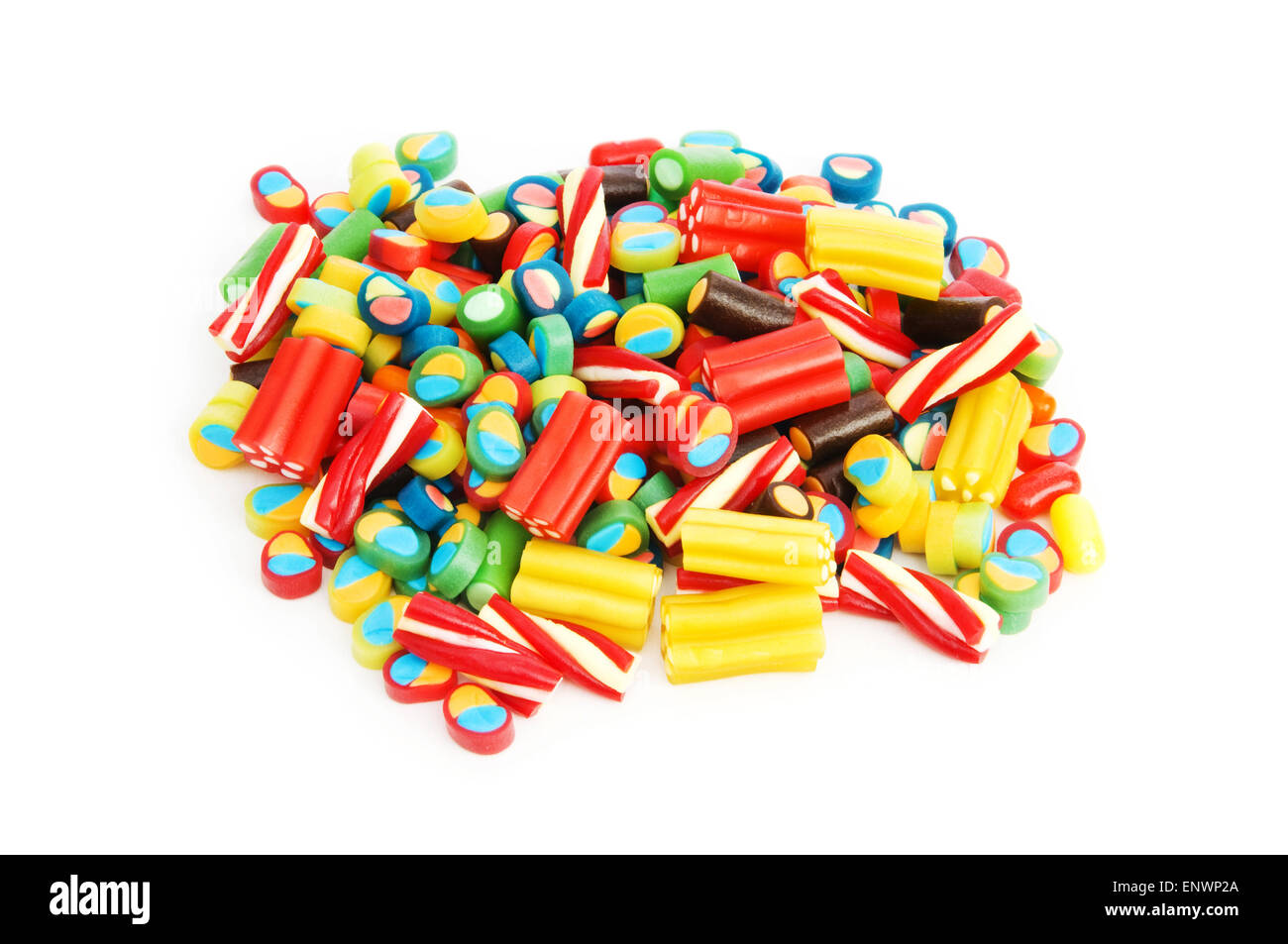 Colourful sweets isolated on the white background Stock Photo - Alamy