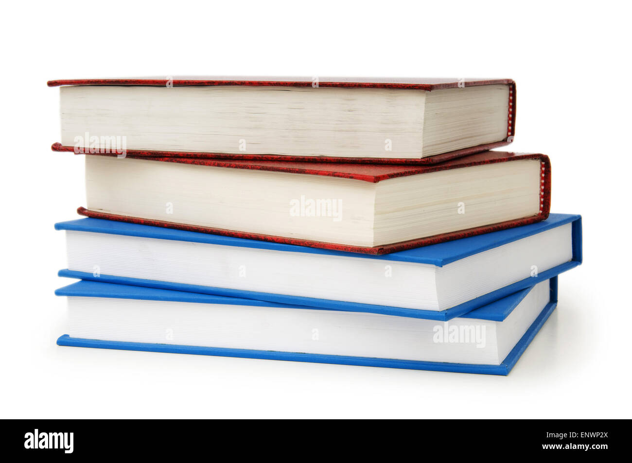 Stack of books isolated on the white background Stock Photo - Alamy