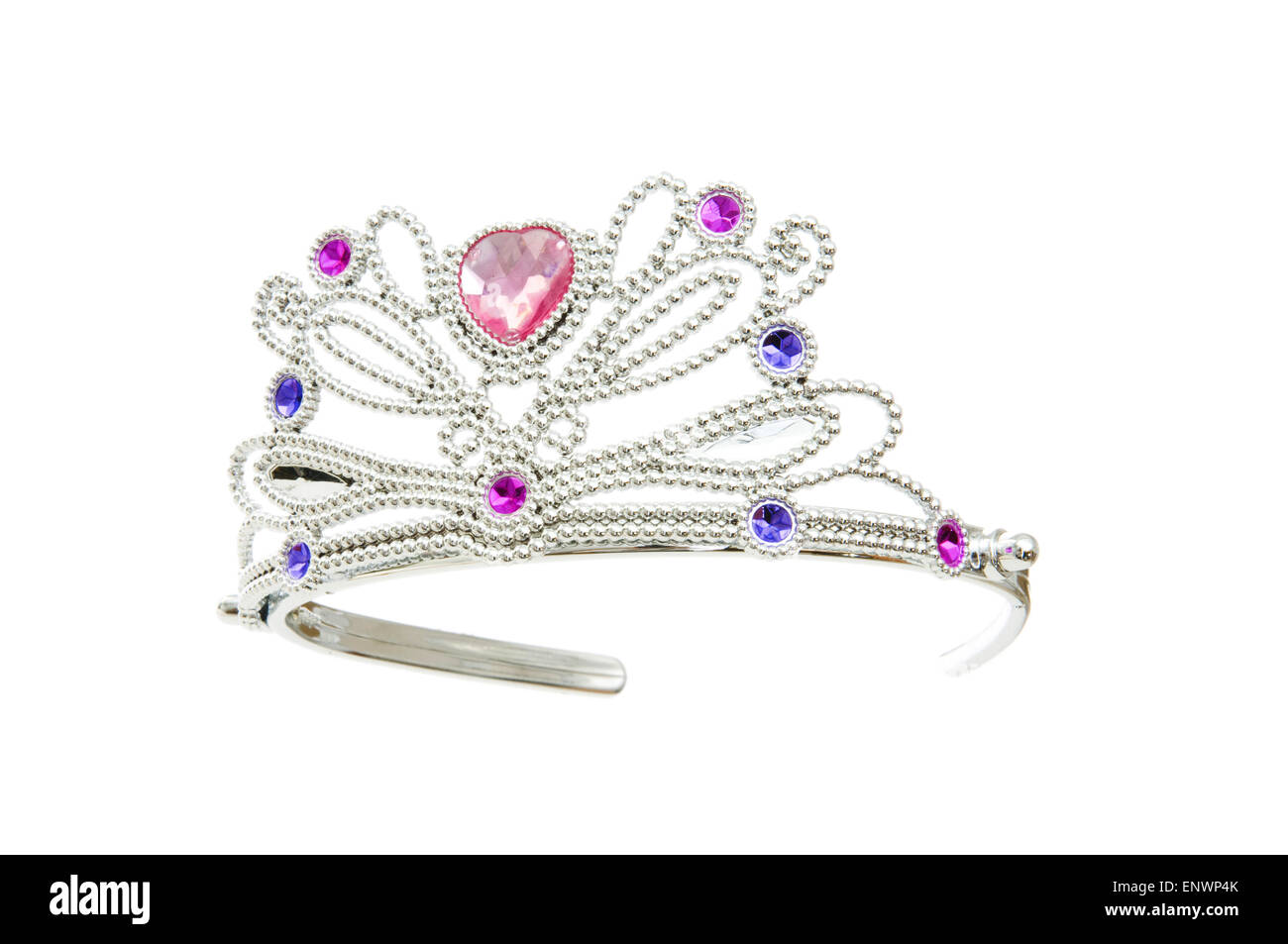 Silver diadem isolated on the white background Stock Photo - Alamy