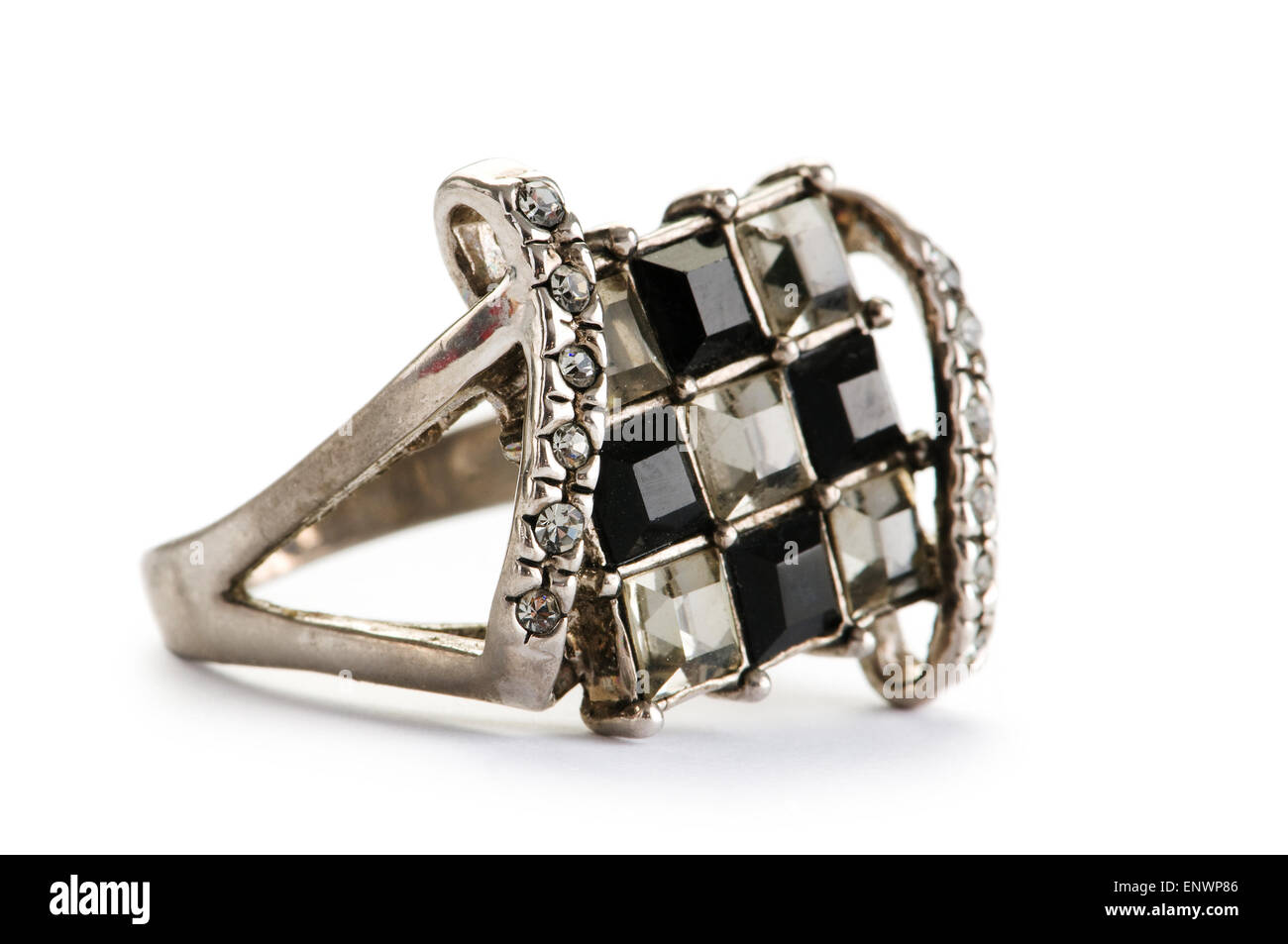 Jewellery ring isolated on the white background Stock Photo - Alamy