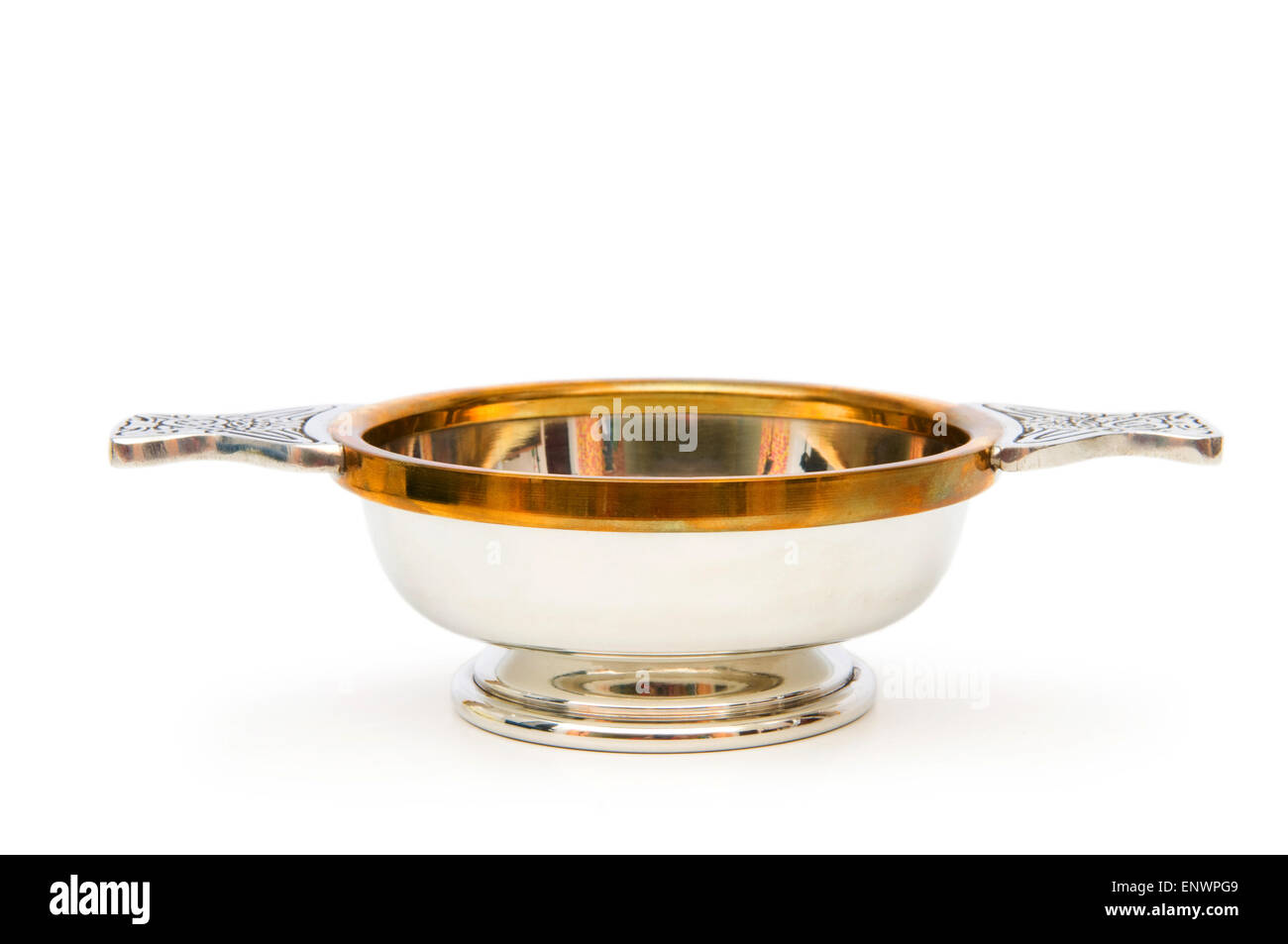Scottish quaich isolated on the white background Stock Photo - Alamy
