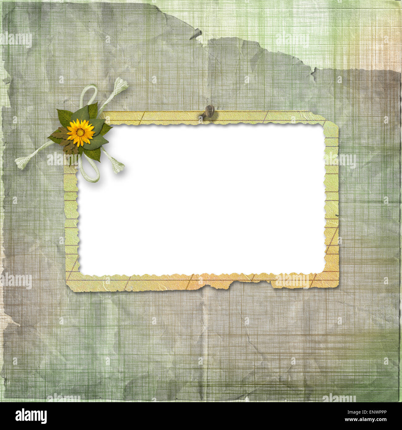 Grunge papers design in scrapbooking style with frame and bunch of ...