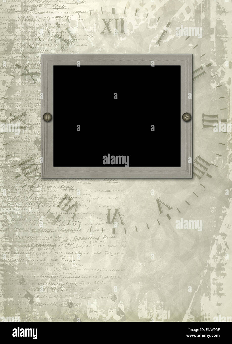 Antique clock face with frame on the abstract background Stock Photo ...